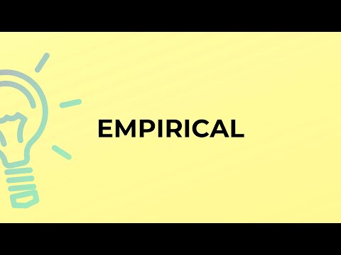 What is the meaning of the word EMPIRICAL?