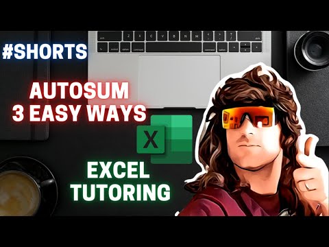 #shorts How to autosum Excel Tutoring in office 365