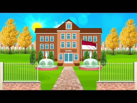 background animasi bergerak gedung sekolah | school background no copyright