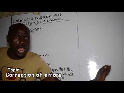 SUSPENSE ACCOUNT AND CORRECTION OF ERRORS (PART1)