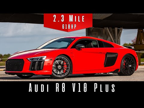 Audi R8 V10 Plus 200 MPH Top Speed Runway Test Video