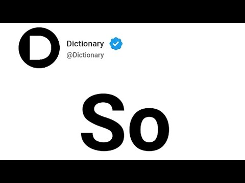 So Meaning In English