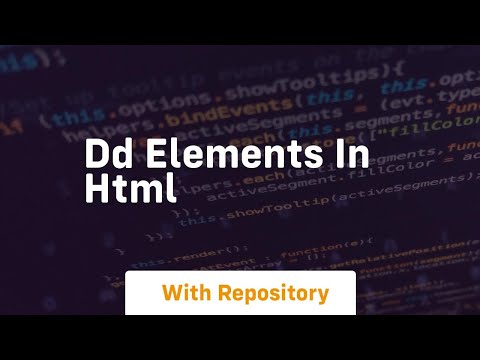 Dd elements in html
