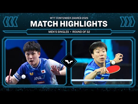Tomokazu Harimoto vs Xu Yingbin | MS R32 | #WTTZagreb 2025