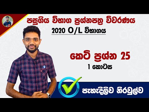 2020 O/L Maths Past Paper Discussion in Sinhala |2020 සාමාන්ය පෙළ ගණිතය පසුගිය විභාග ප්රශ්න පත්රය