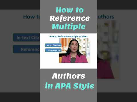 How to Reference Multiple Authors in APA Style