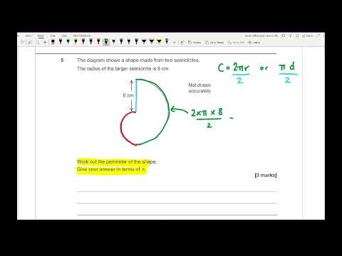 Circle Area and Circumference Topic Test GCSE Maths Foundation Exam Questions Revision
