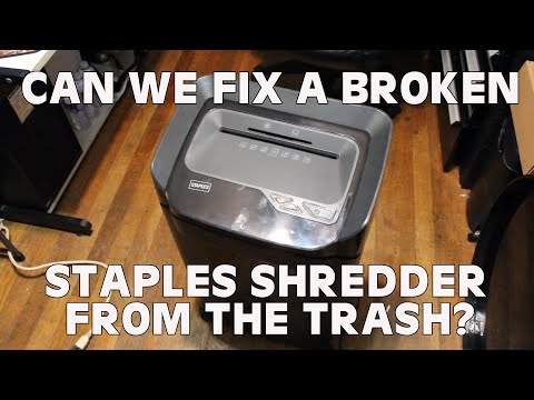Can we fix a trashed Staples SPL-TXC18A Shredder? Throwaway Society EP2