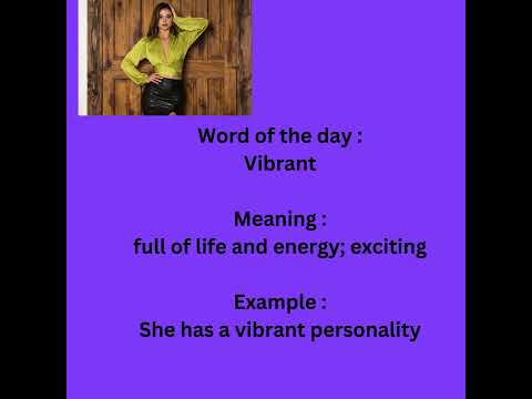 Vibrant | what does it mean | English idioms #english #idioms #englishconversation