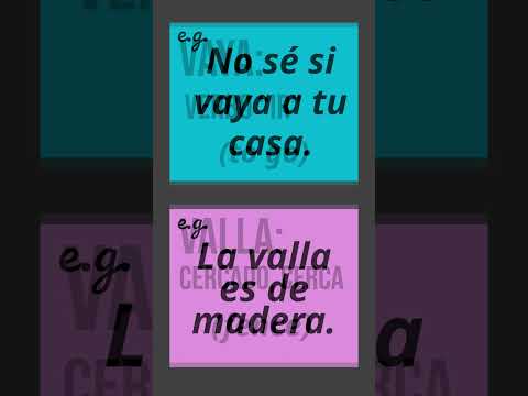 Homophones in Spanish - Vaya & Valla (124)