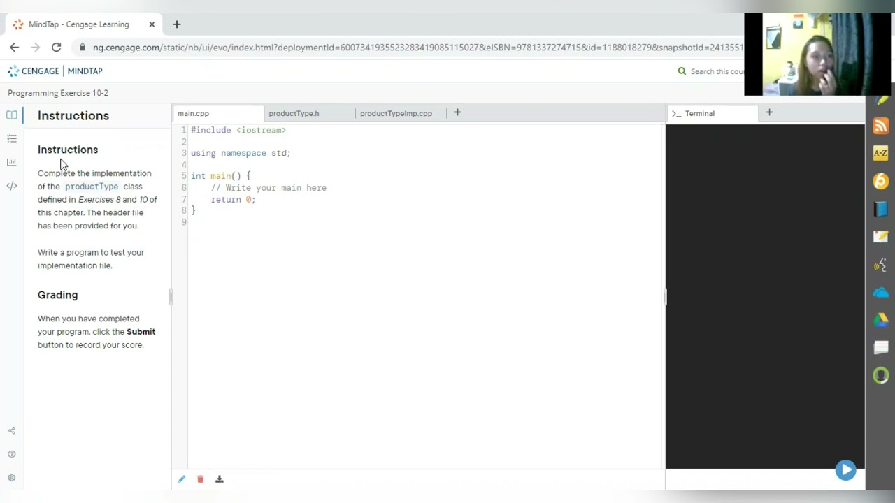 Programming Exercise 10-2