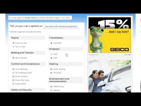 Car Valuation and using Kelly Blue Book
