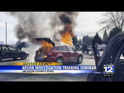 Arson investigator training demonstration