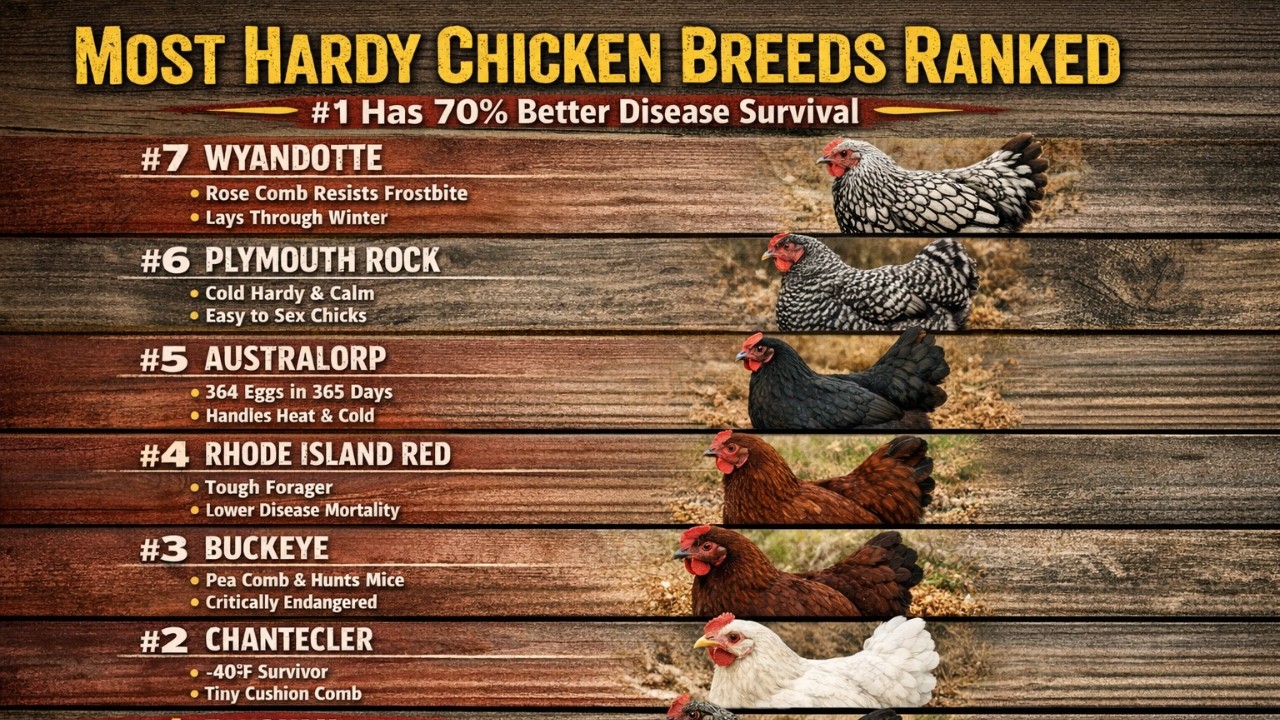 Most Hardy Chicken Breeds Ranked - #1 Has 70% Better Disease Survival