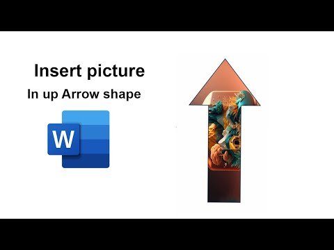 How to insert image into up arrow shape in word