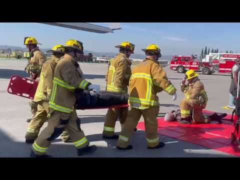 LAFD: Multi-Agency Live-Fire Aircraft Emergency Training at Burbank Airport | March 27, 2024