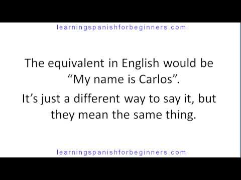 How do you say my name is in Spanish - Spanish for Beginners