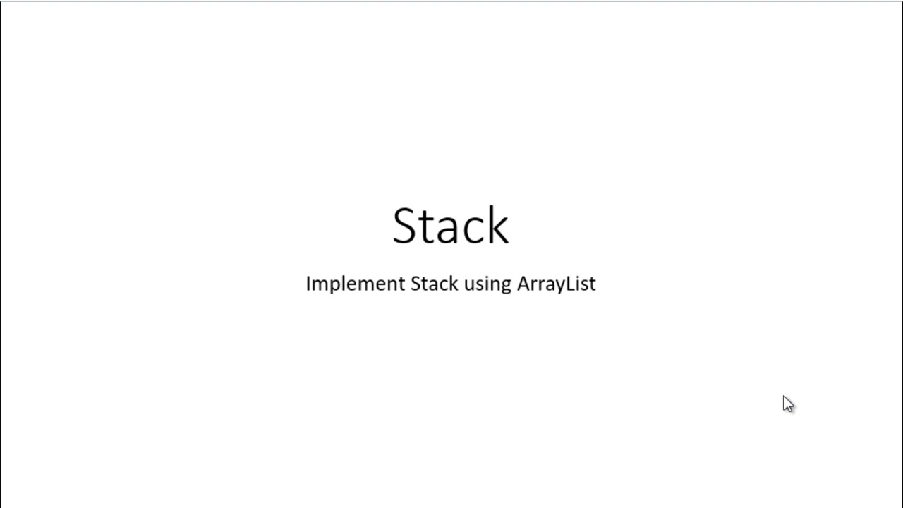 Stack using ArrayList | Data structure #1 @AmitRanjan