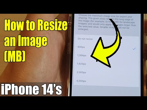 iPhone 14's/14 Pro Max: How to Resize an Image (MB)