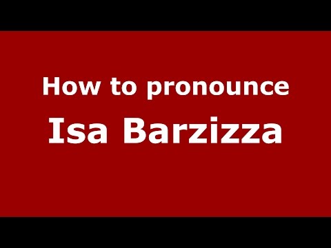 How to pronounce Isa Barzizza (Italian/Italy) - PronounceNames.com