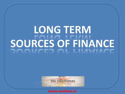 Long term sources of finance