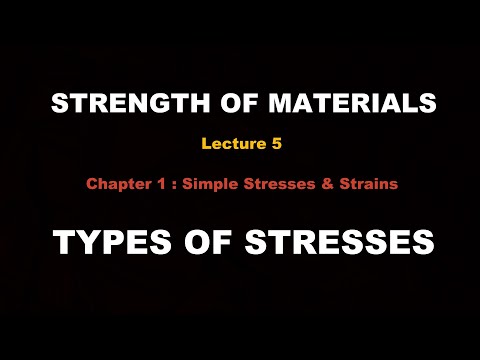 Strength of Materials | Lecture Series | Lecture 5 - Types of Stresses