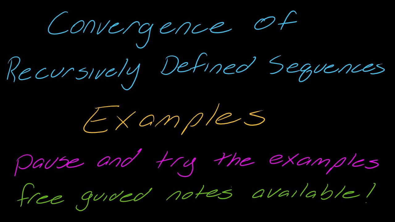 Examples: Convergence for Recursively Defined Sequences