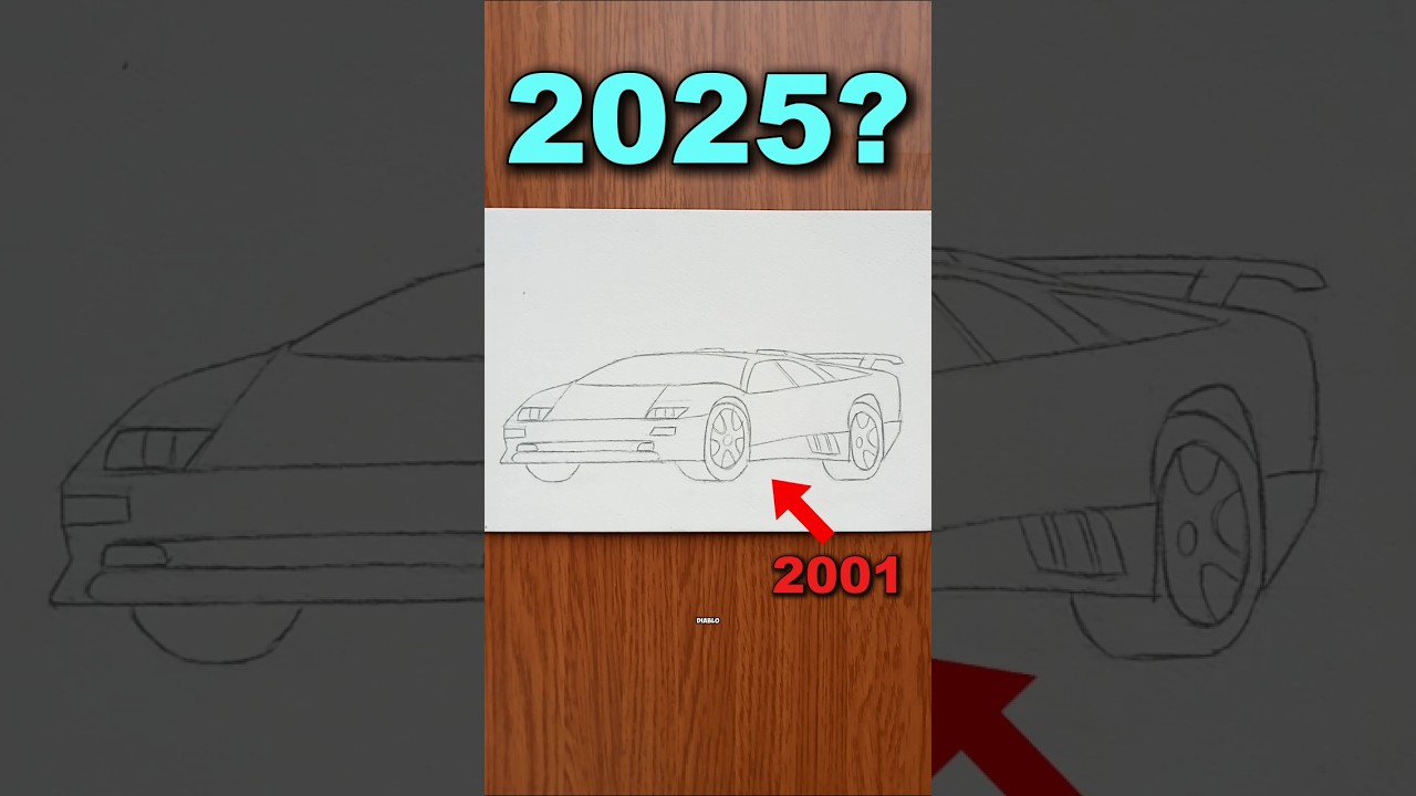 2025 Lamborghini Diablo Redesign | Futuristic Car Drawing
