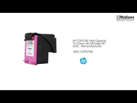 HP C2P07AE High Capacity Tri Colour Ink Cartridge HP 62XL Remanufactured C2P07AE