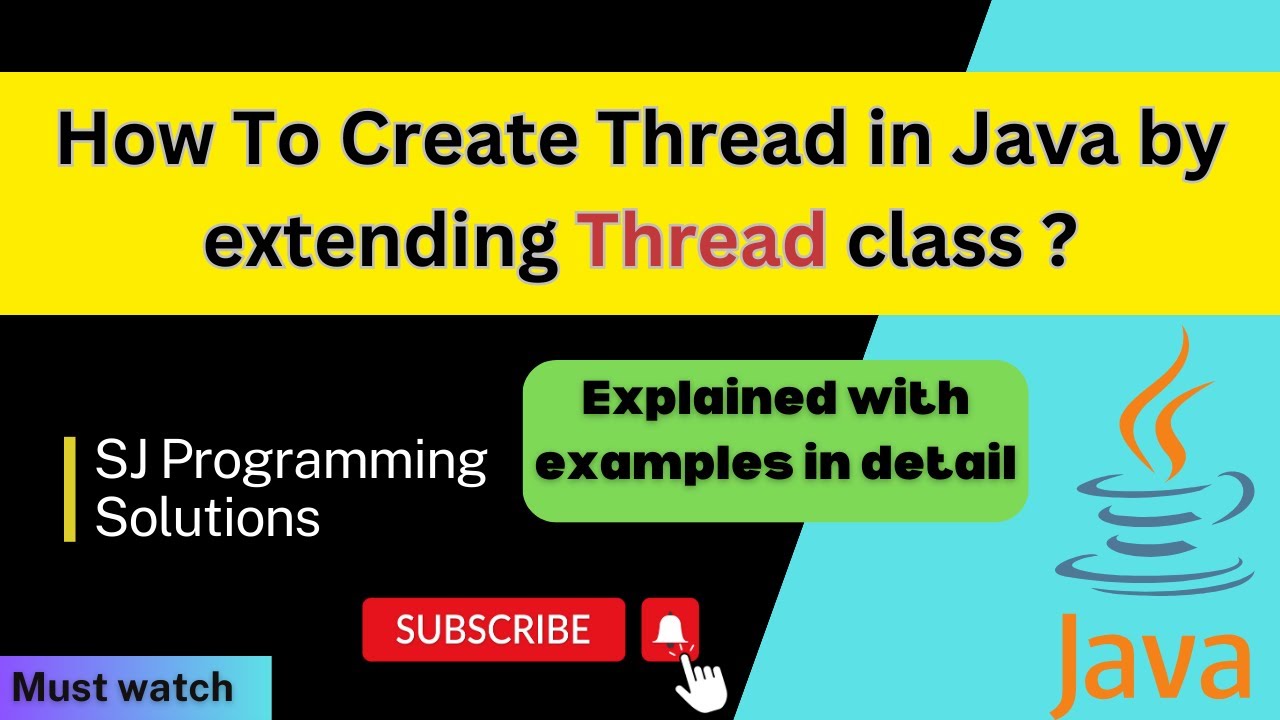 How to create Thread in Java by extending Thread class ? #multithreadinginjava #javatutorial