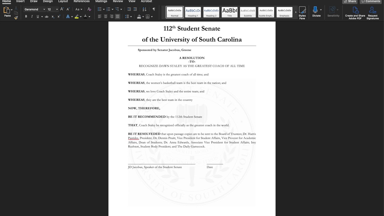 How To Write a Resolution