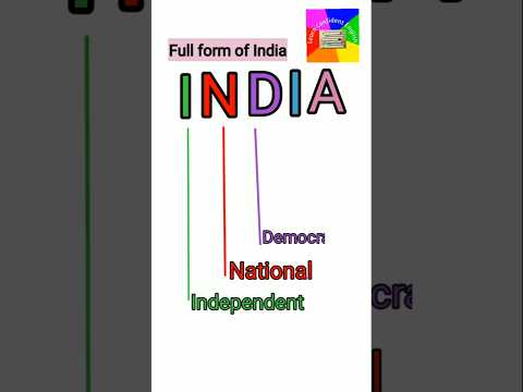 Fullform of India|Important full form|India full form