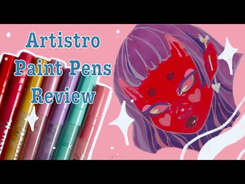 Artistro 42 Paint Pen Set Review: first time doing a full illustration with only paint pens 🌸