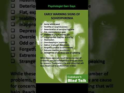 Psychologist Sam Says | Early Warning Signs of Schizophrenia