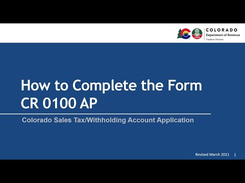 How to Apply for a Colorado Sales Tax License