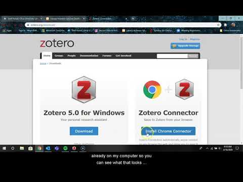 Downloading Zotero