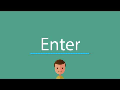 How to pronounce Enter