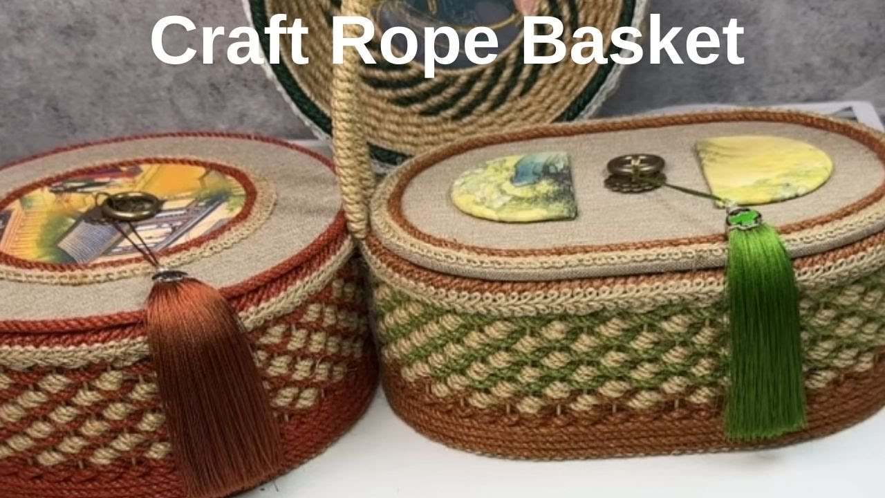 DIY Jute Rope Basket Easy Step by Step Tutorial! #diy #handmade #craft
