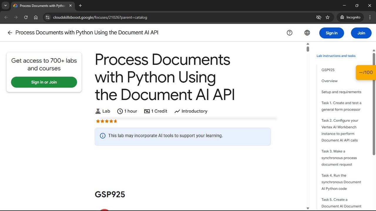 Process Documents with Python Using the Document AI API | #qwiklabs | #GSP925 #CLI