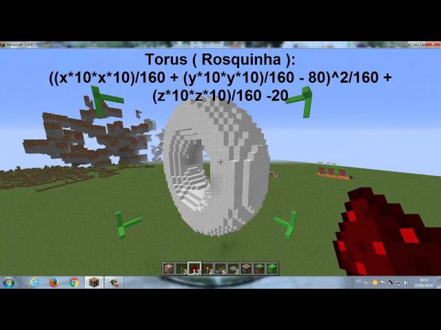 32x32x32 Perfect Objects ( Sphere, Torus, Octahedron ) generated on-the-fly with command blocks ...