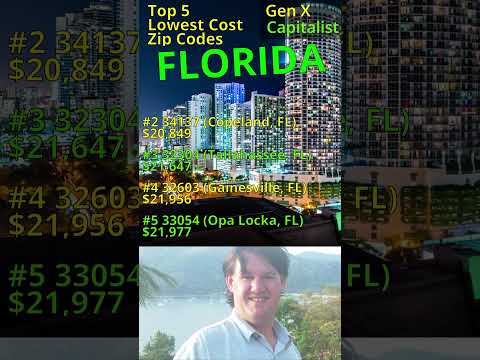 FLORIDA real estate cheapest housing area by zip code.