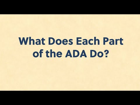 Americans with Disabilities Act 3: What Does Each Part of the ADA Do?