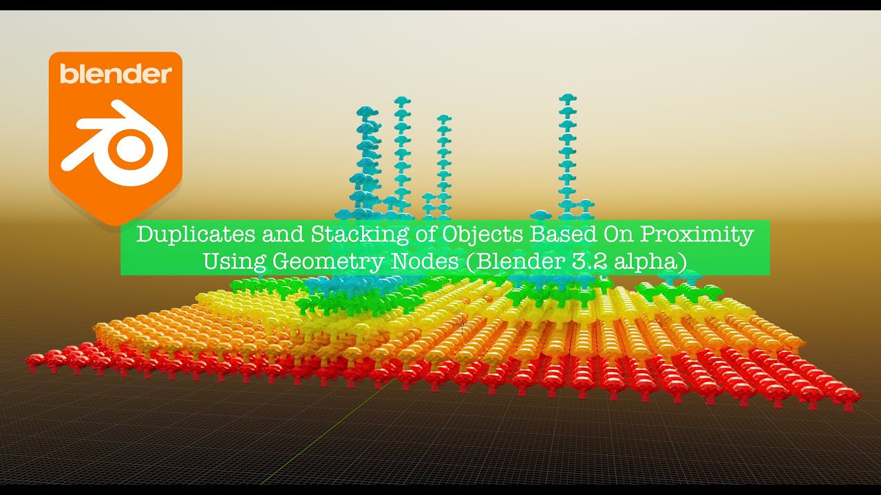 LIVENODING Random Stacking Affected By Distance Proximity Value Using Geometry Nodes