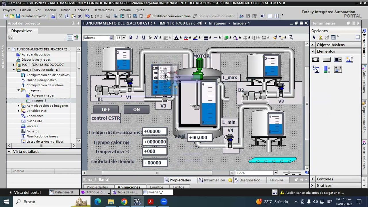 SIMULACION DE UN REACTOR QUIMICO  CSTR: PARTE I