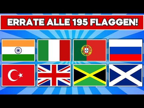 Kannst du alle 195 Flaggen in 5 Sekunden erraten? Es wird sehr schwierig