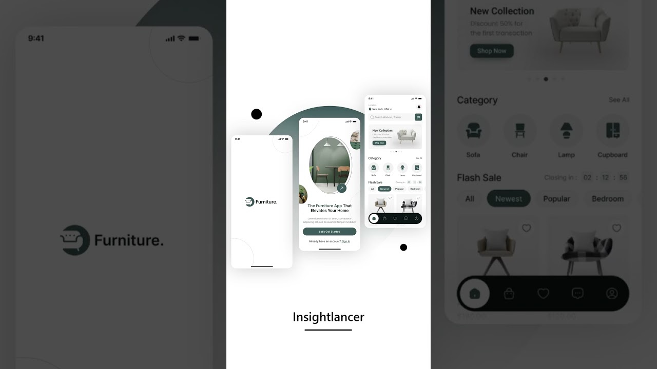 Furniture E-Commerce Mobile App | Furniture Store App UI Kit | Figma UI Kit | Mobile App UI Kit | UI