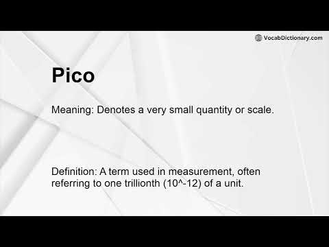 Pico Meaning