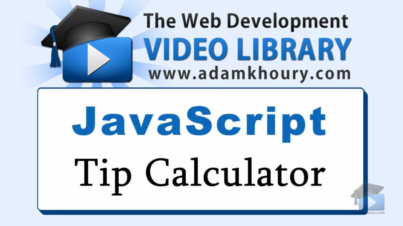 JavaScript Tutorial - Tip Calculator HTML5 Application Programming Range Slider
