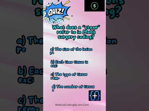 What is a Stage in Mohs Surgery? #medicalcoder #medicalcoding #mohs #Surgerycoding v #cpcexam #quiz