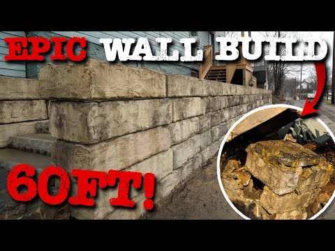 60-Foot Retaining Wall & Steps Installation: Check Out This Before & After Transformation!